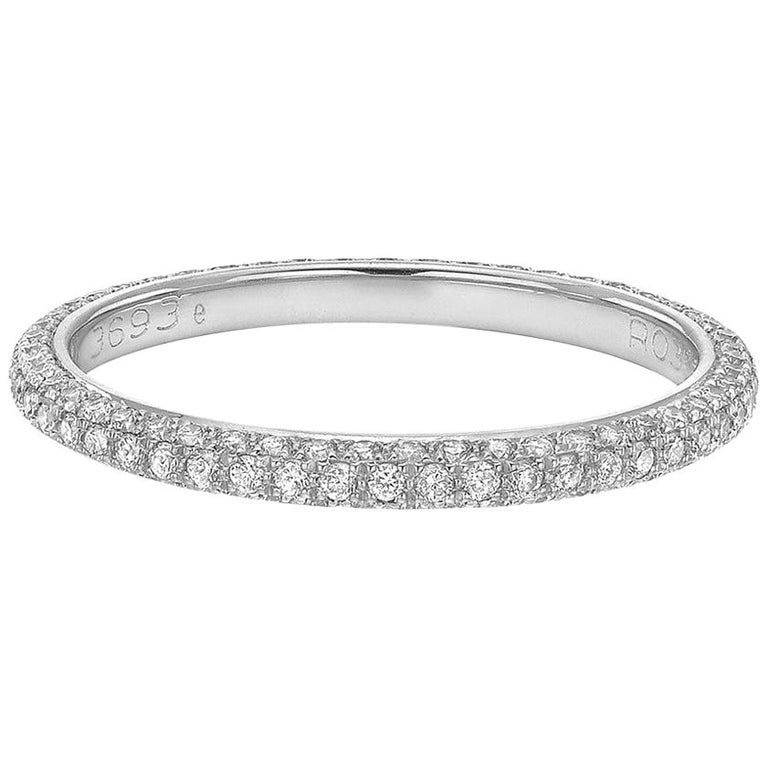 Thin 3-Row Diamond Eternity Band '0.55 Carat' at 1stDibs