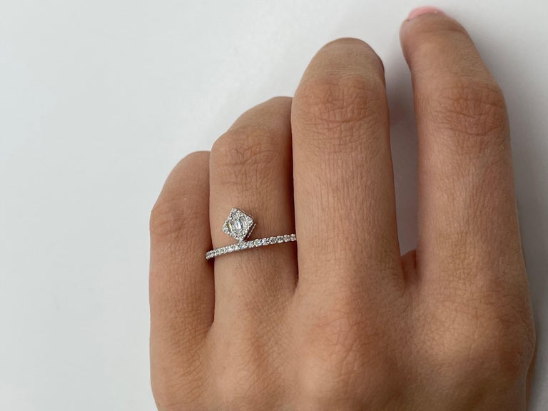 Customizable Thin Diamond Band with Ornament in 18K Yellow Gold For ...