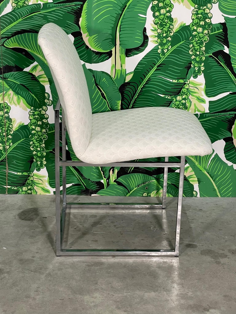 Thin Frame Chrome Dining Chairs For Sale at 1stDibs