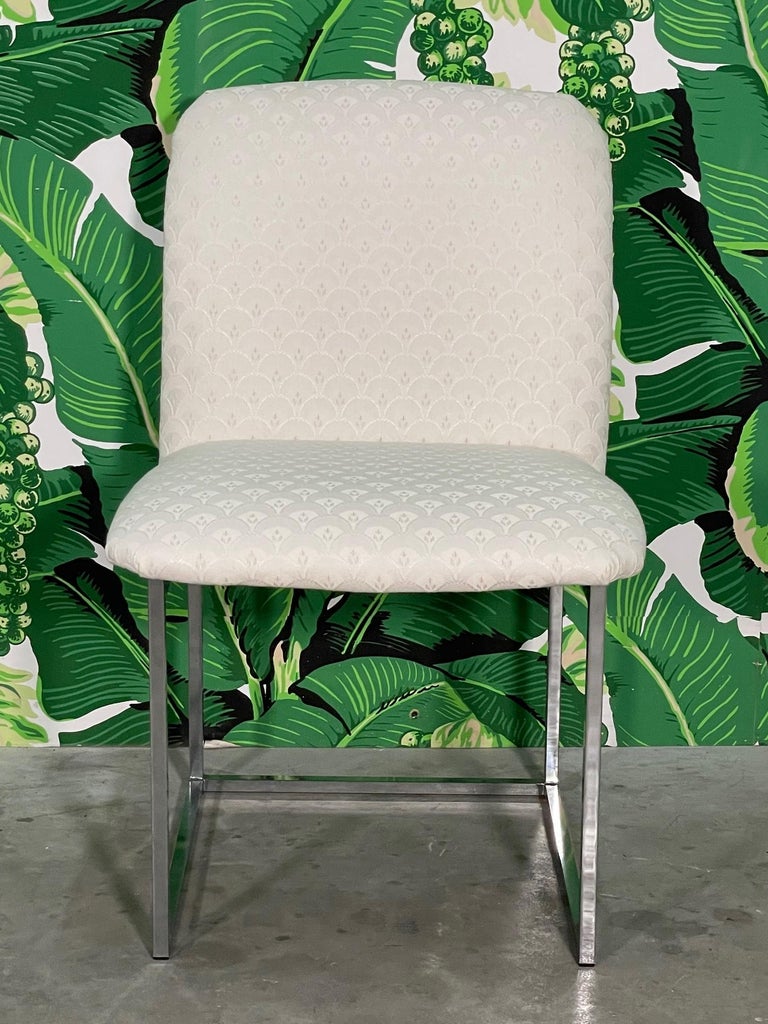 Thin Frame Chrome Dining Chairs For Sale at 1stDibs