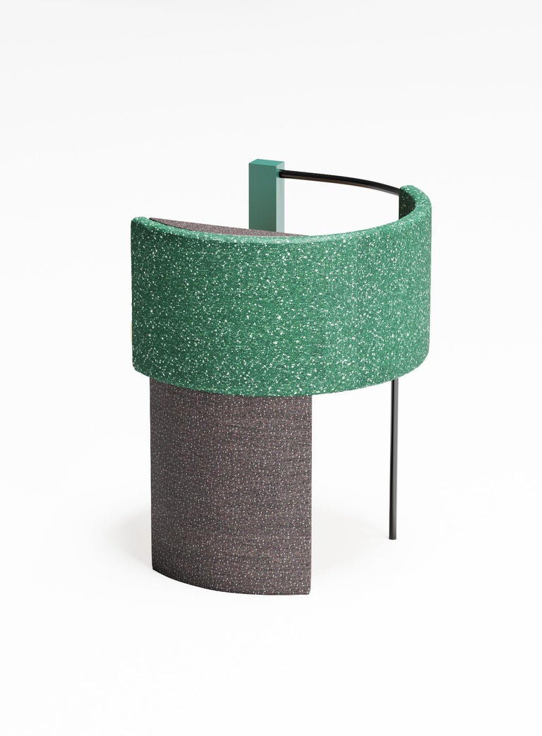 Thin, Metal-Framed "Apart Chair" Green Edition For Sale at 1stdibs