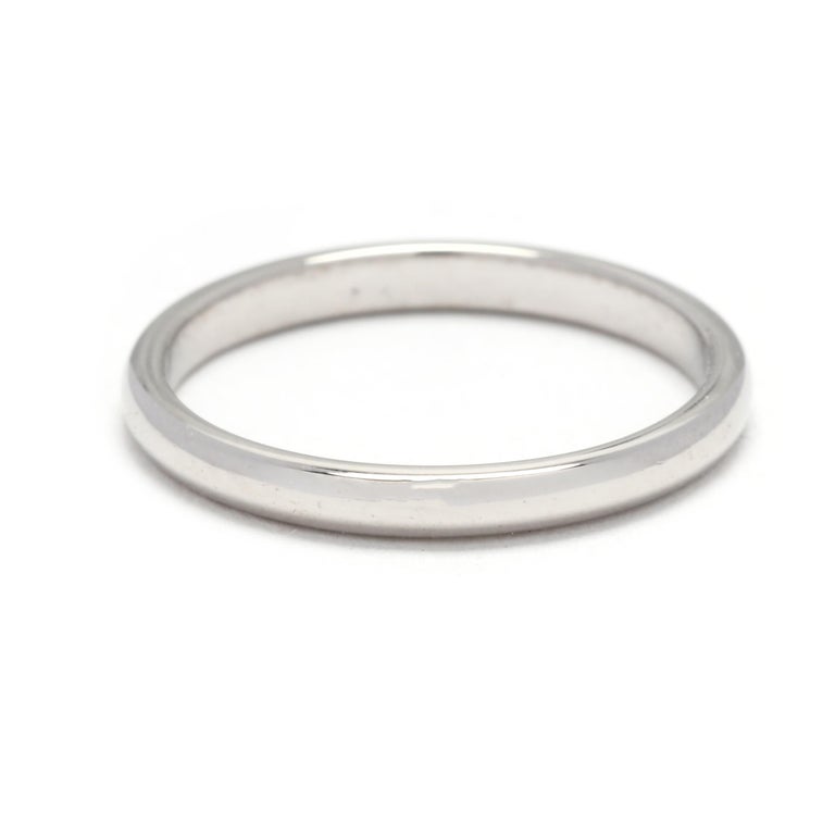 Thin Plain Platinum Eternity Wedding Band, Ring, Stackable Platinum For ...