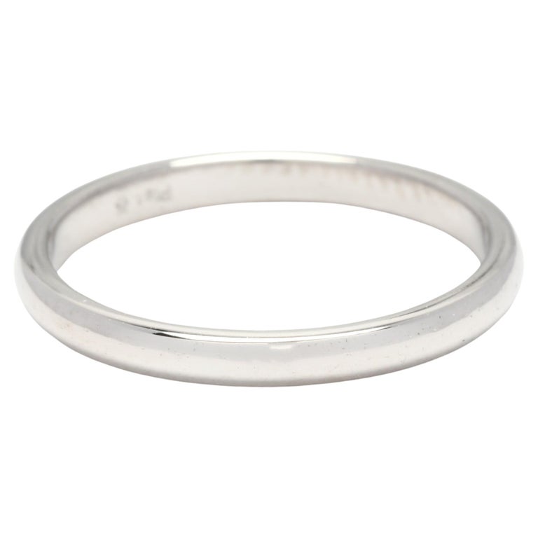 Thin Plain Platinum Eternity Wedding Band, Ring, Stackable Platinum For ...