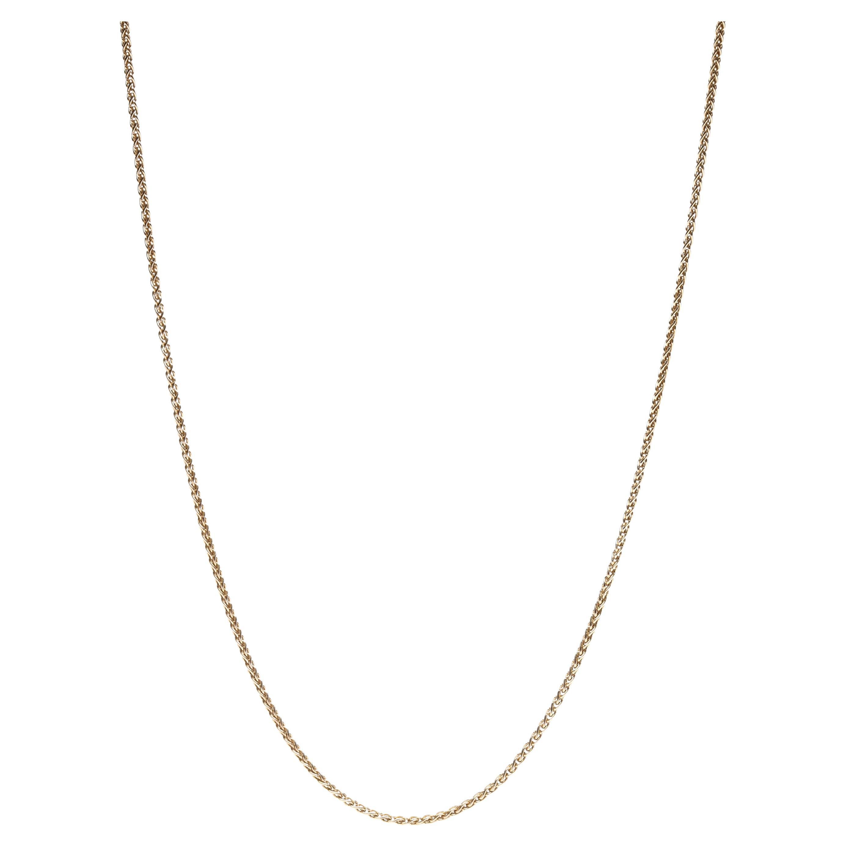 Bead Chain, 14K Yellow Gold, Simple Bead Chain, Simple Pendant Chain ...