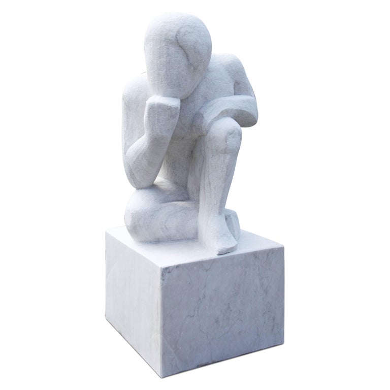 Thinker, Marble Sculpture, 21st Century at 1stDibs