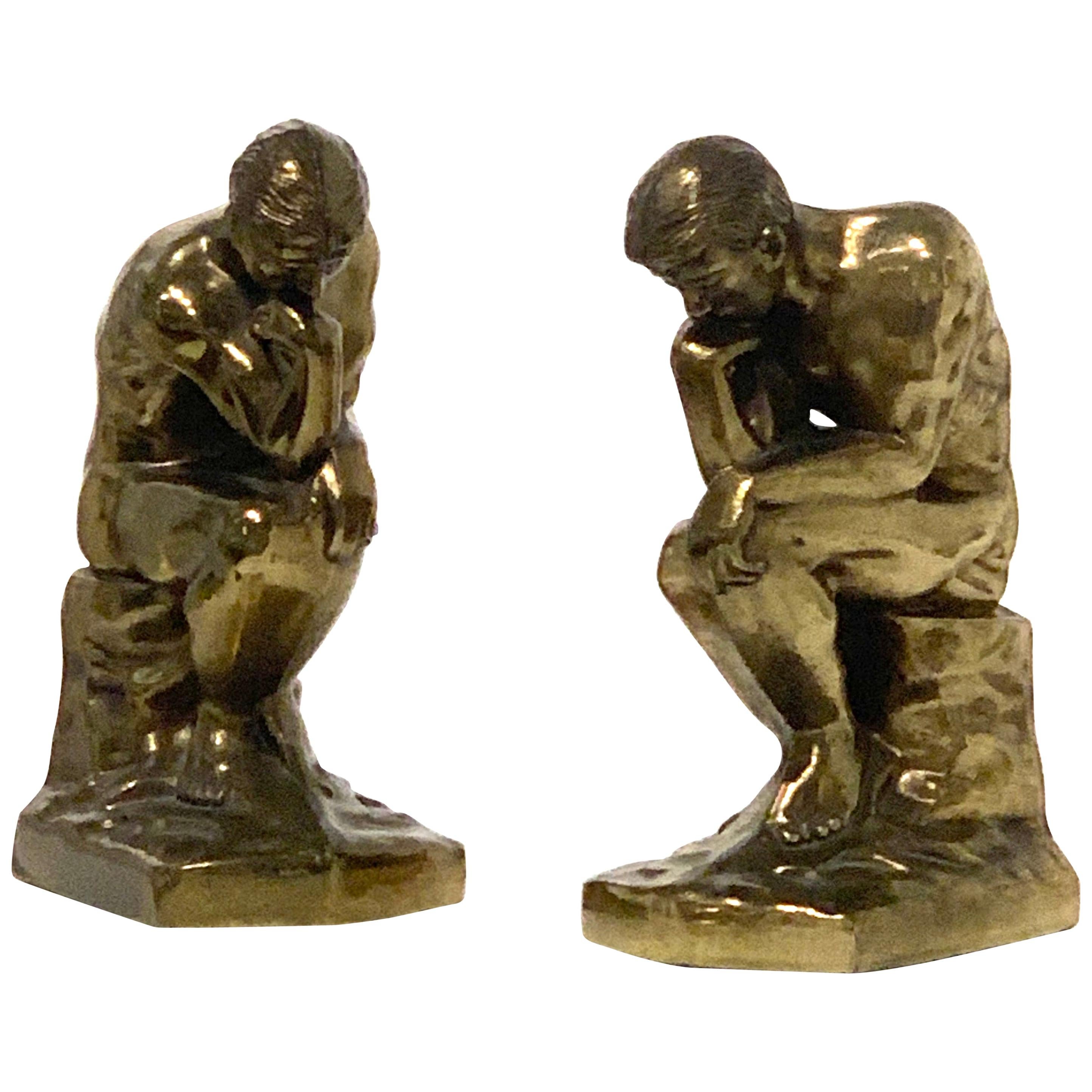 Thinking Man Bookends at 1stDibs