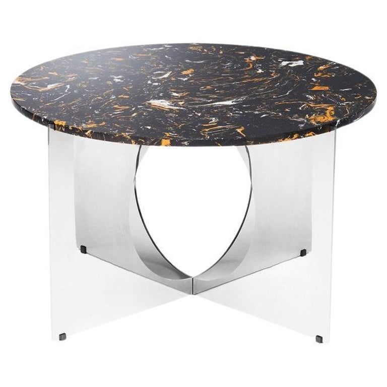This Is Art Coffee Table, Composite Top with Black and Stainless Steel ...