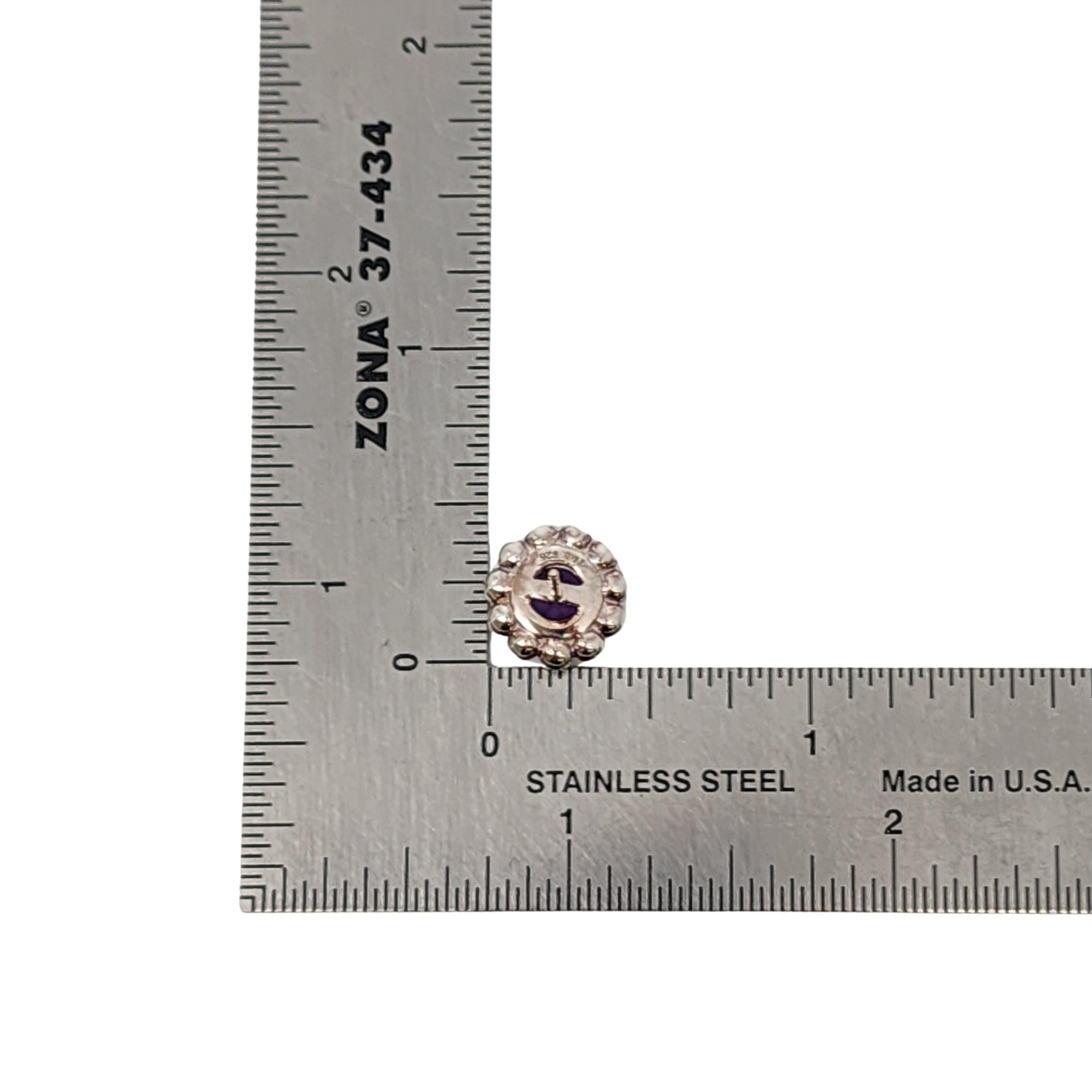 Thistle and Bee Sterling Silver Amethyst Flower Stud Earrings #17367 ...