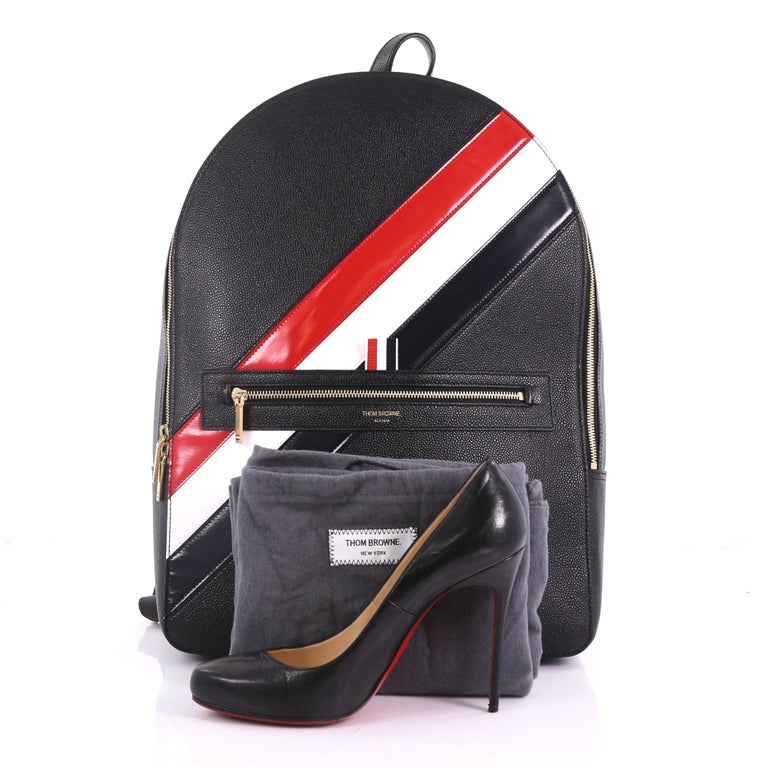 Thom Browne Classic Backpack Striped Leather Large at 1stDibs | thom ...