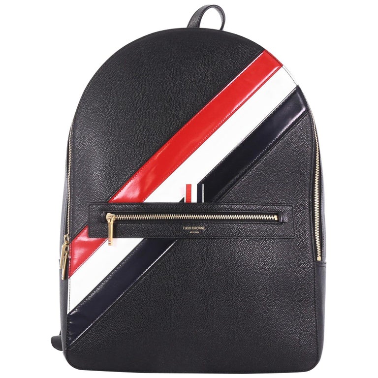 Thom Browne Classic Backpack Striped Leather Large at 1stDibs | thom ...