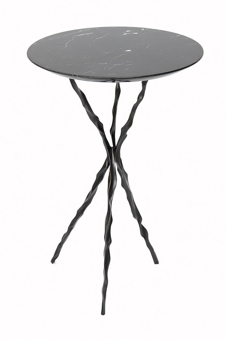 Thom Drink Table with Nero Marquina Marble Top by Fakasaka Design For ...