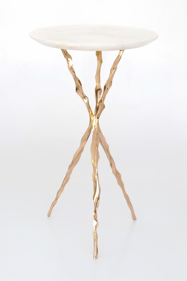 Thom Drink Table with Onyx Top by Fakasaka Design For Sale at 1stDibs
