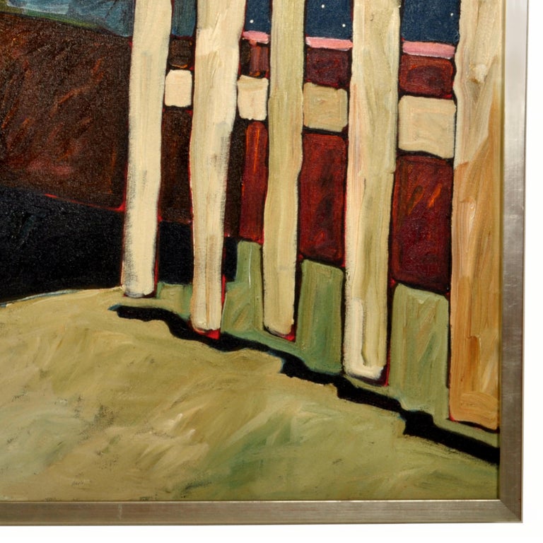 Thom Ross - Large Early Original Acrylic on Canvas Western Cowboy ...