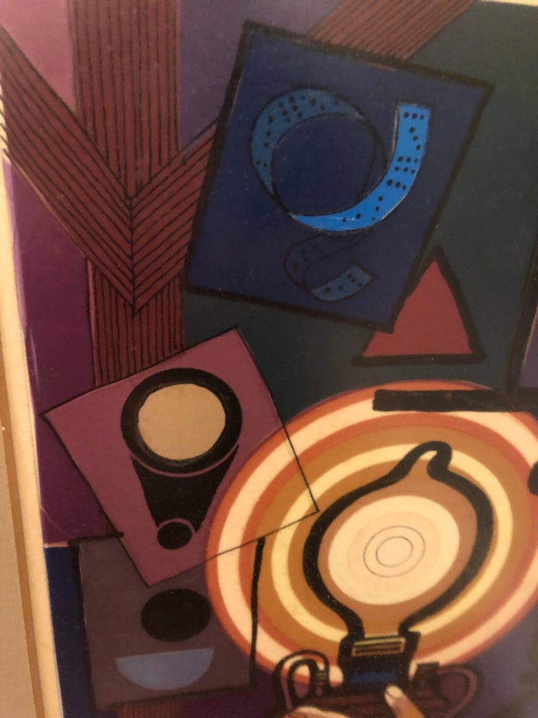 Thom Vromen Signed Colored Lithograph of Thomas Edison For Sale at 1stDibs