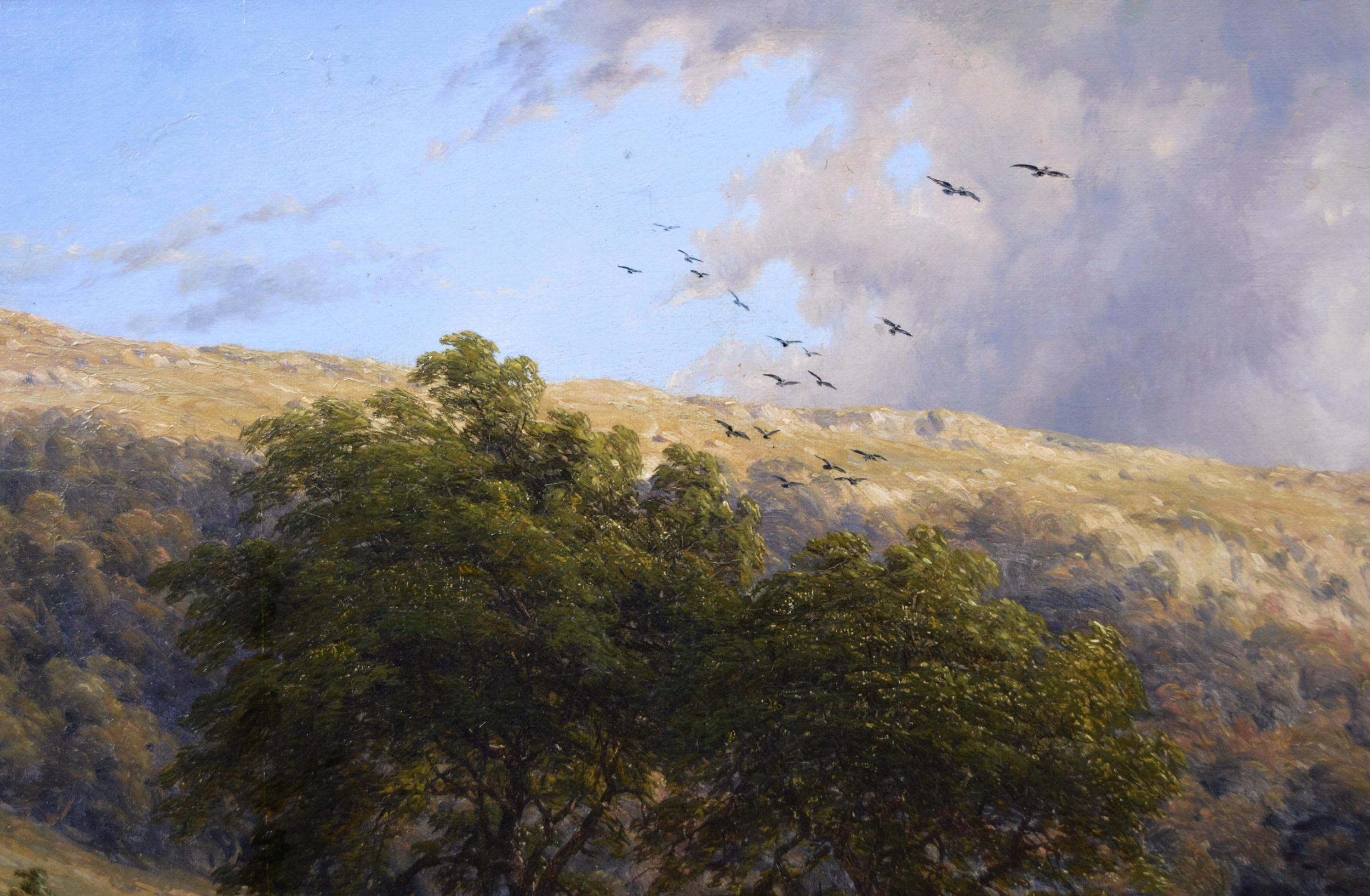 Thomas Baker of Leamington - 19th Century landscape oil painting of a ...