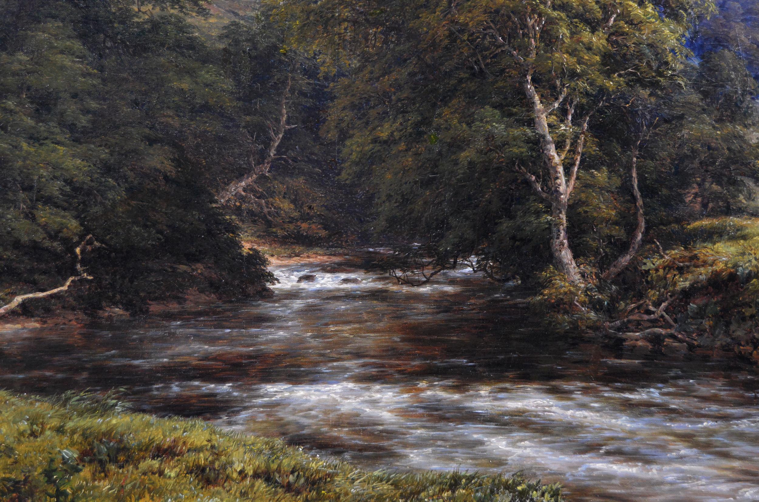 Thomas Baker of Leamington - 19th Century landscape oil painting of a ...
