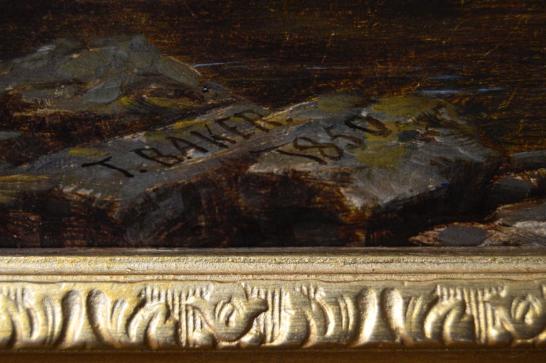 Thomas Baker of Leamington - 19th Century landscape oil painting of ...