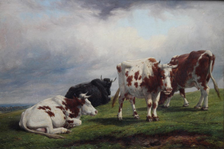Thomas Baker of Leamington - Deer Park Landscape with Cattle - British ...