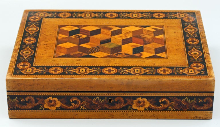 Thomas Barton Exceptional Tunbridge Ware Wooden Box, 19th Century at ...