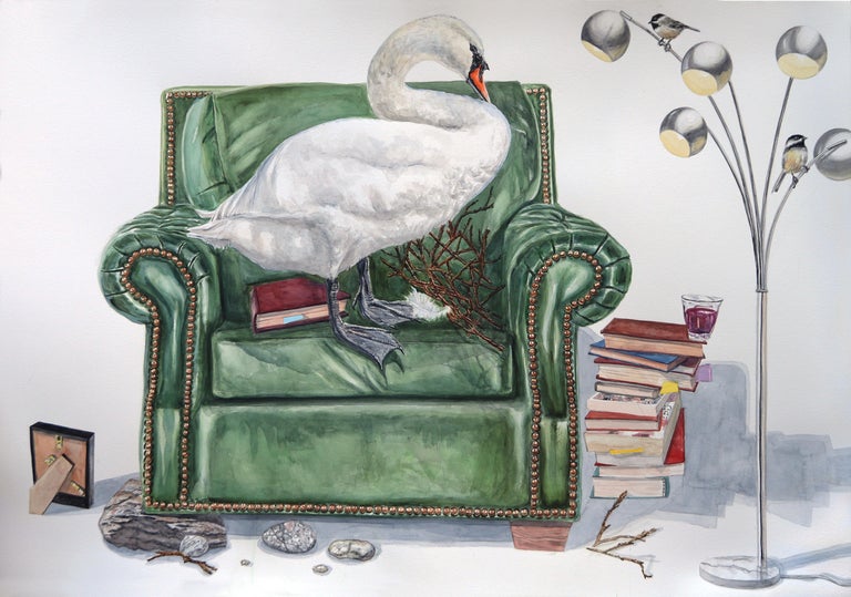 Thomas Broadbent - "Nesting Swan" Contemporary Surrealist, Large scale ...