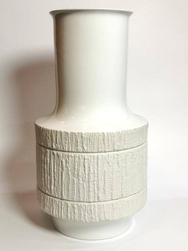 Thomas Ceramic Ivory Color Floor Vase 1970’s, '5613' For Sale at 1stDibs