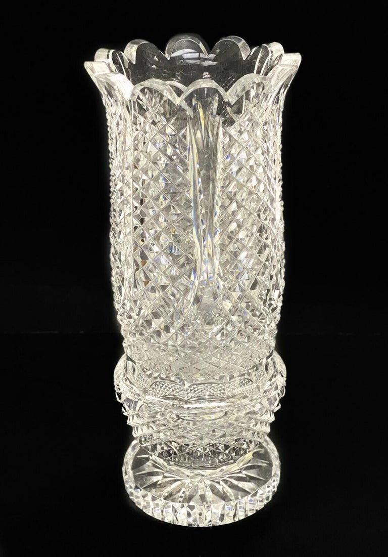 Thomas Cooke for Waterford Cut Glass Footed Vase Ltd Ed 250, 1975 For ...