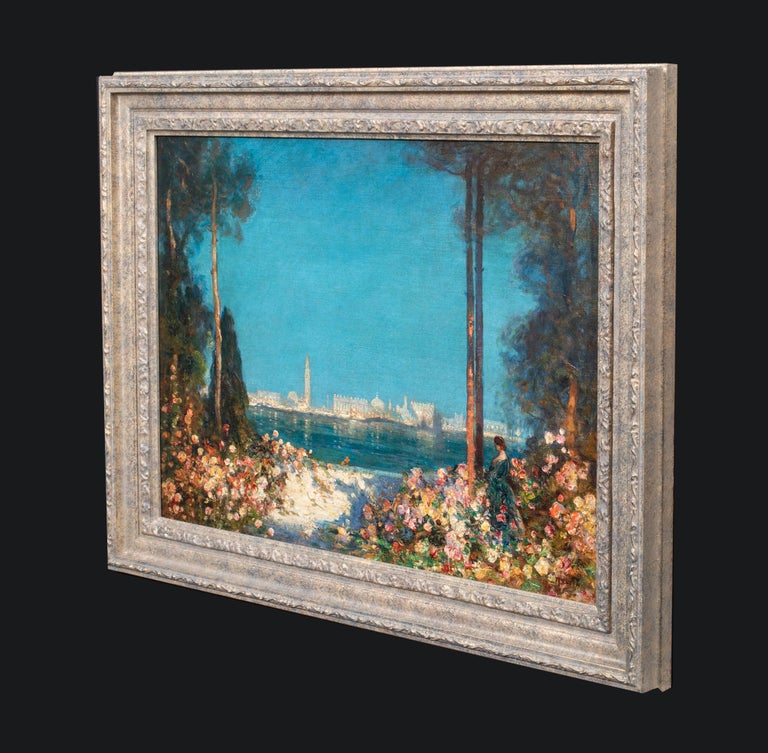 Thomas Edwin Mostyn - An Enchanted Garden, Venice In the Distance, 19th ...