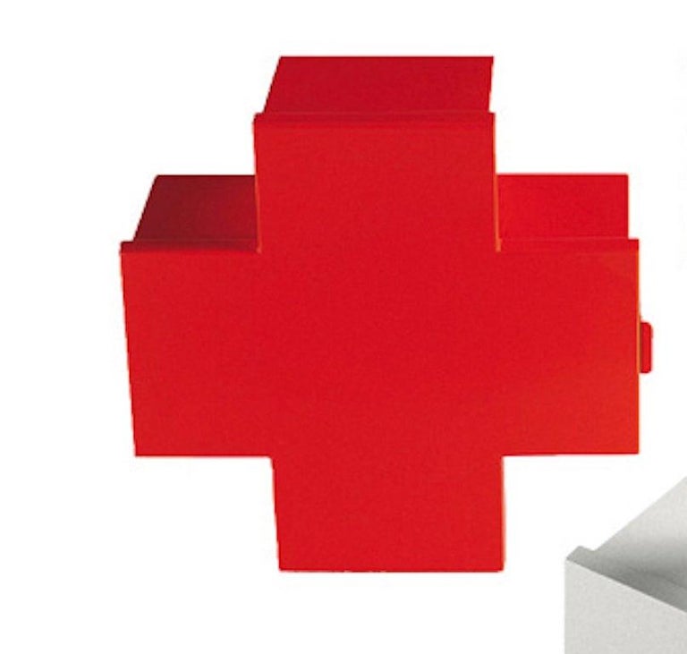 Thomas Eriksson Cross Cabinet in Red Glossy Metal for Cappellini For ...
