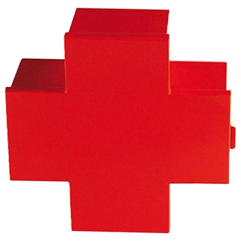 Thomas Eriksson Cross Cabinet in Red Glossy Metal for Cappellini For ...