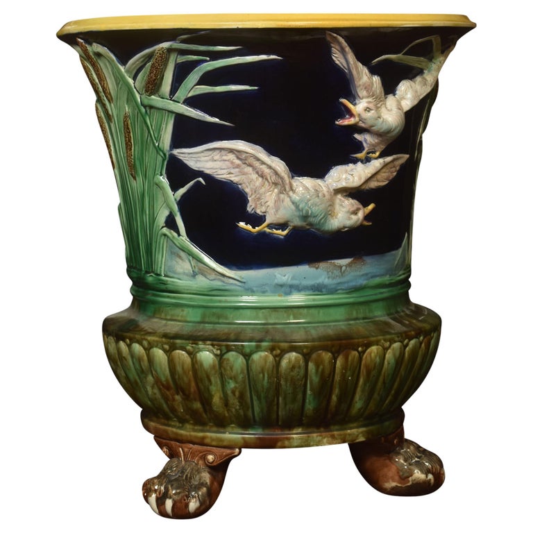 Thomas Forrester Majolica Jardiniere For Sale at 1stDibs