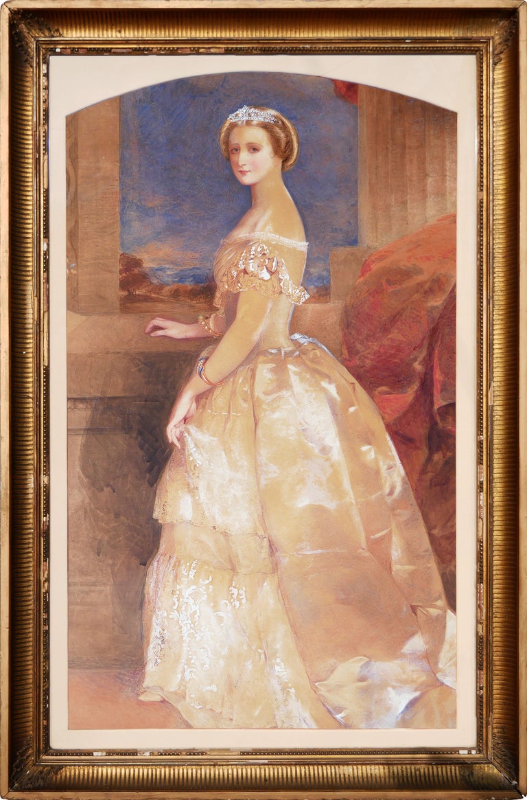 Thomas Frank Heaphy - Pastel-Toned Portrait Painting of French Empress ...