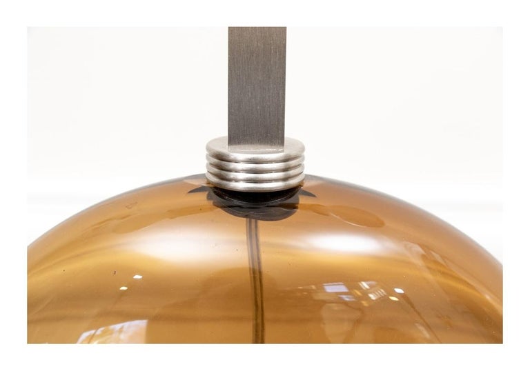 Thomas Fuchs Murano Glass Luna Lamp in Tobacco Glass For Sale at 1stDibs