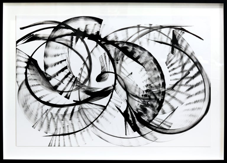 Thomas Hammer – Gerahmtes Schwarz-Weiß-Gemälde der Jungfrau Virginis im ...