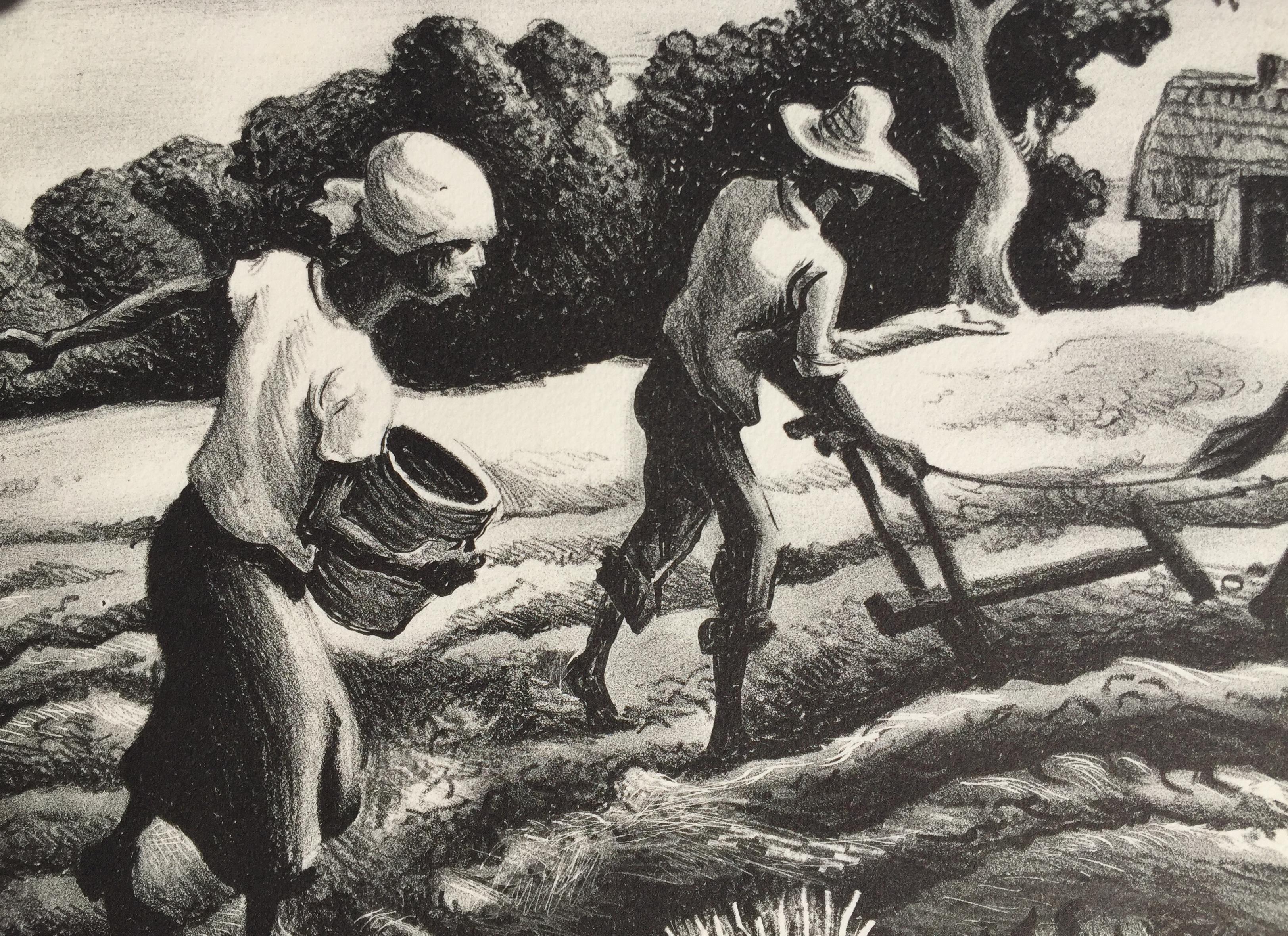 Thomas Hart Benton - PLANTING at 1stDibs | thomas hart benton regionalism