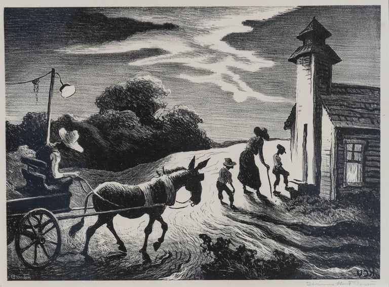 Thomas Hart Benton - Réunion de prière En vente sur 1stDibs