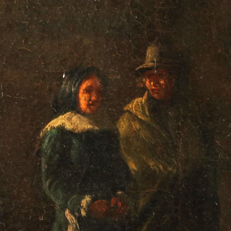 Winter Landscape with Figures on Ice, XVII-XVIIIth century For Sale at ...