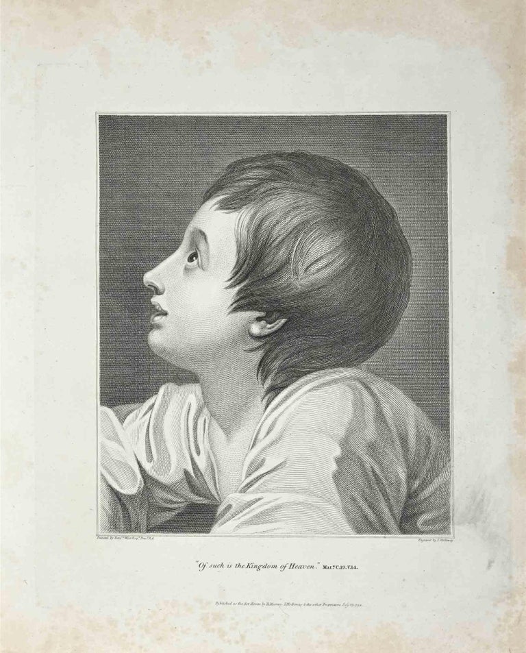 Thomas Holloway - Portrait of a Boy - Original Etching by Thomas ...