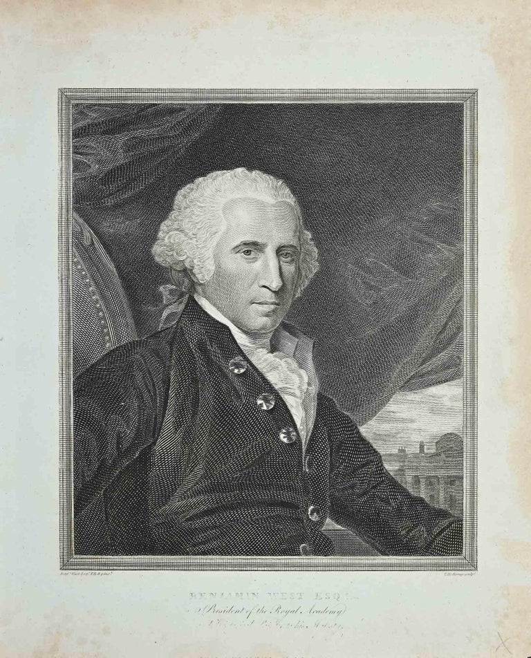 Thomas Holloway - Portrait of Benjamin West - Original Etching by ...