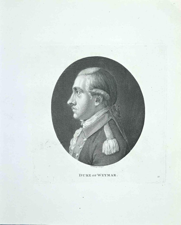Thomas Holloway - Portrait of Duke of Weymar - Original Etching by ...