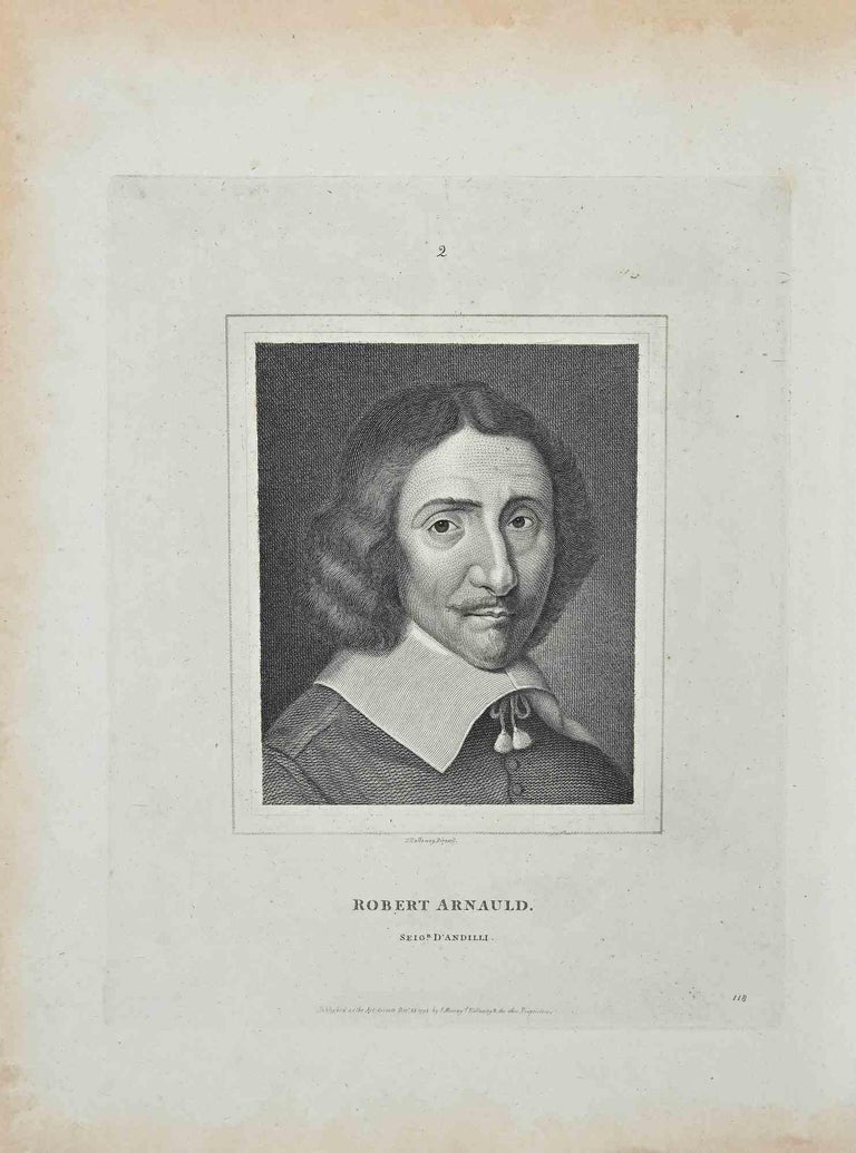 Thomas Holloway - Portrait of Robert Arnauld - Original Etching by ...