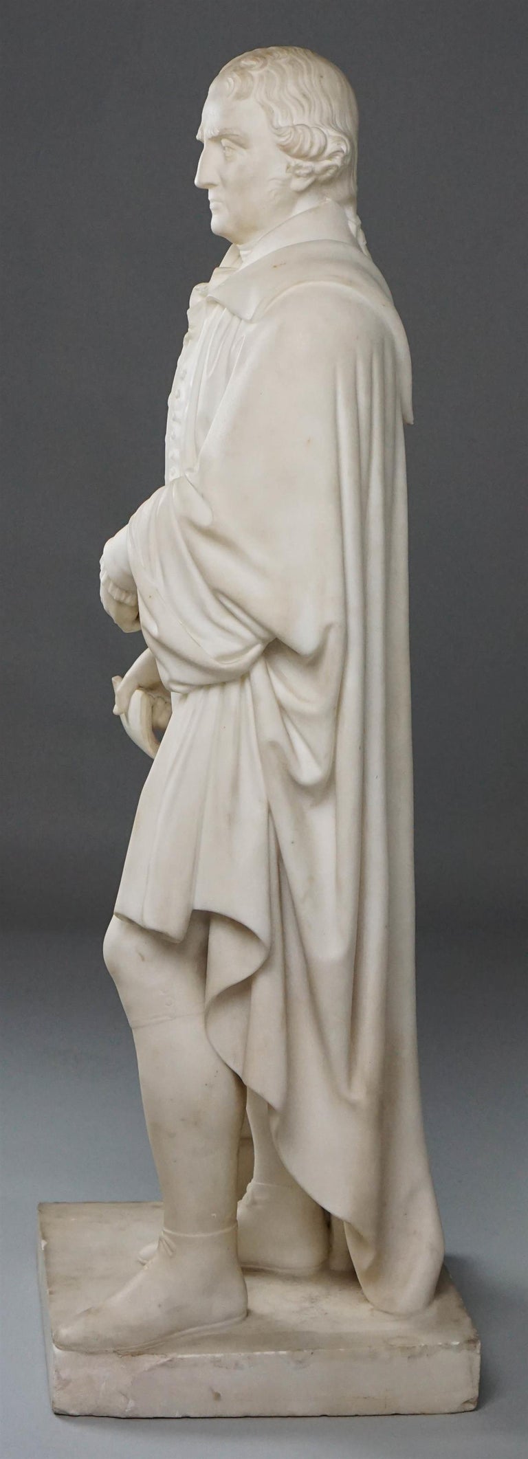 Thomas Jefferson White Marble Figure Holding the Declaration of ...