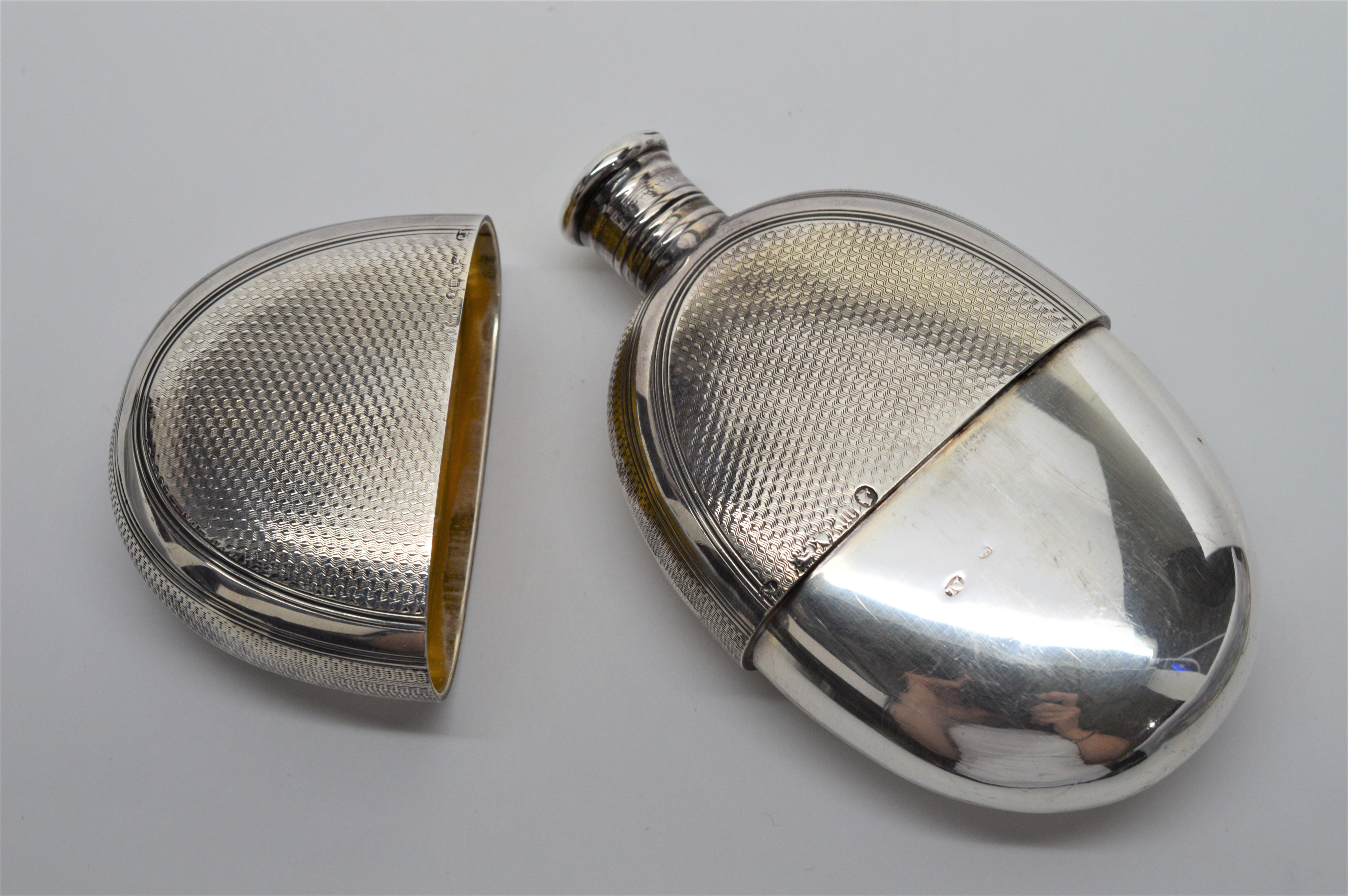 Thomas Johnson Sterling Silver Antique English Victorian Flask at 1stDibs