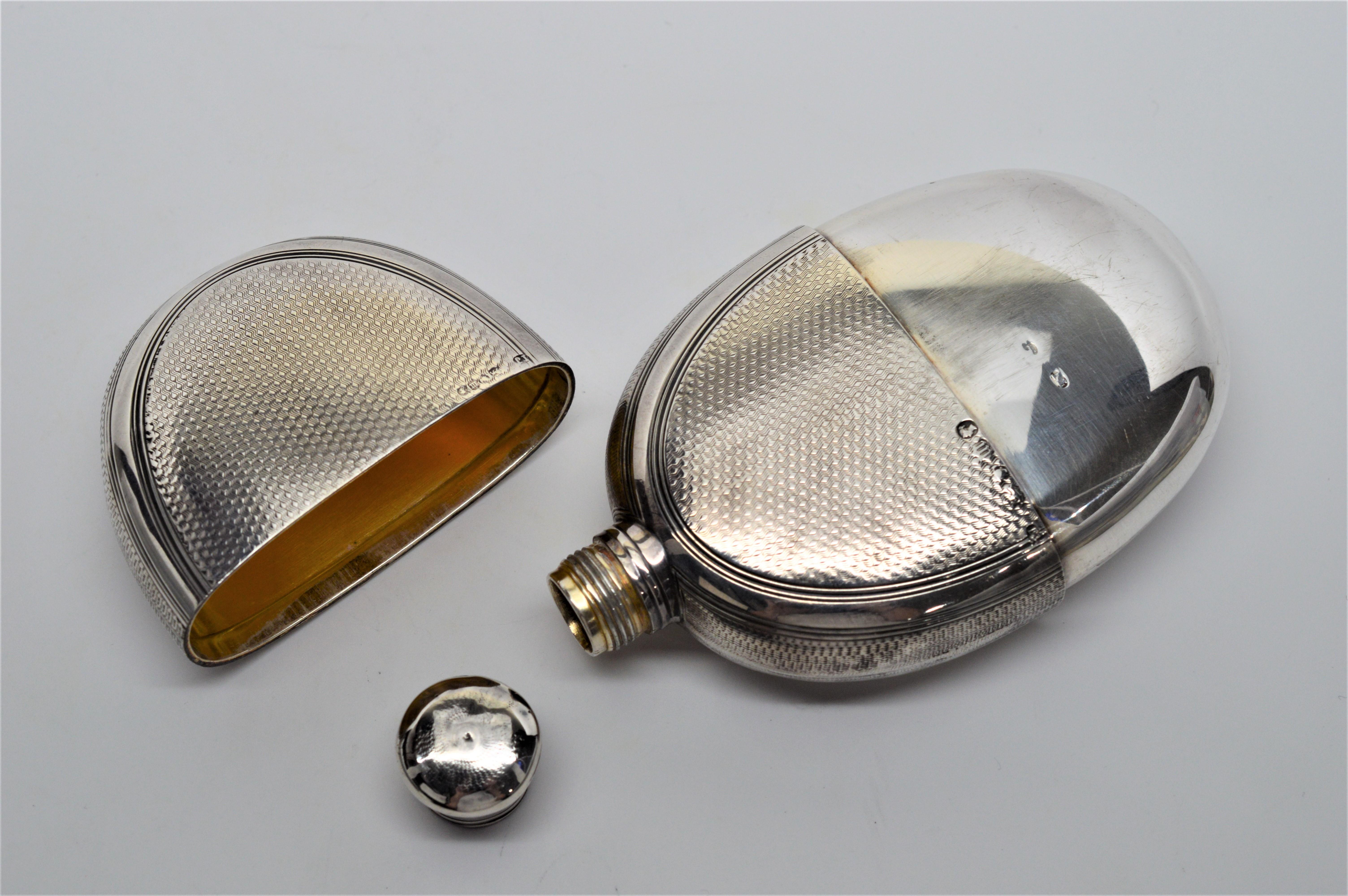 Thomas Johnson Sterling Silver Antique English Victorian Flask at 1stDibs