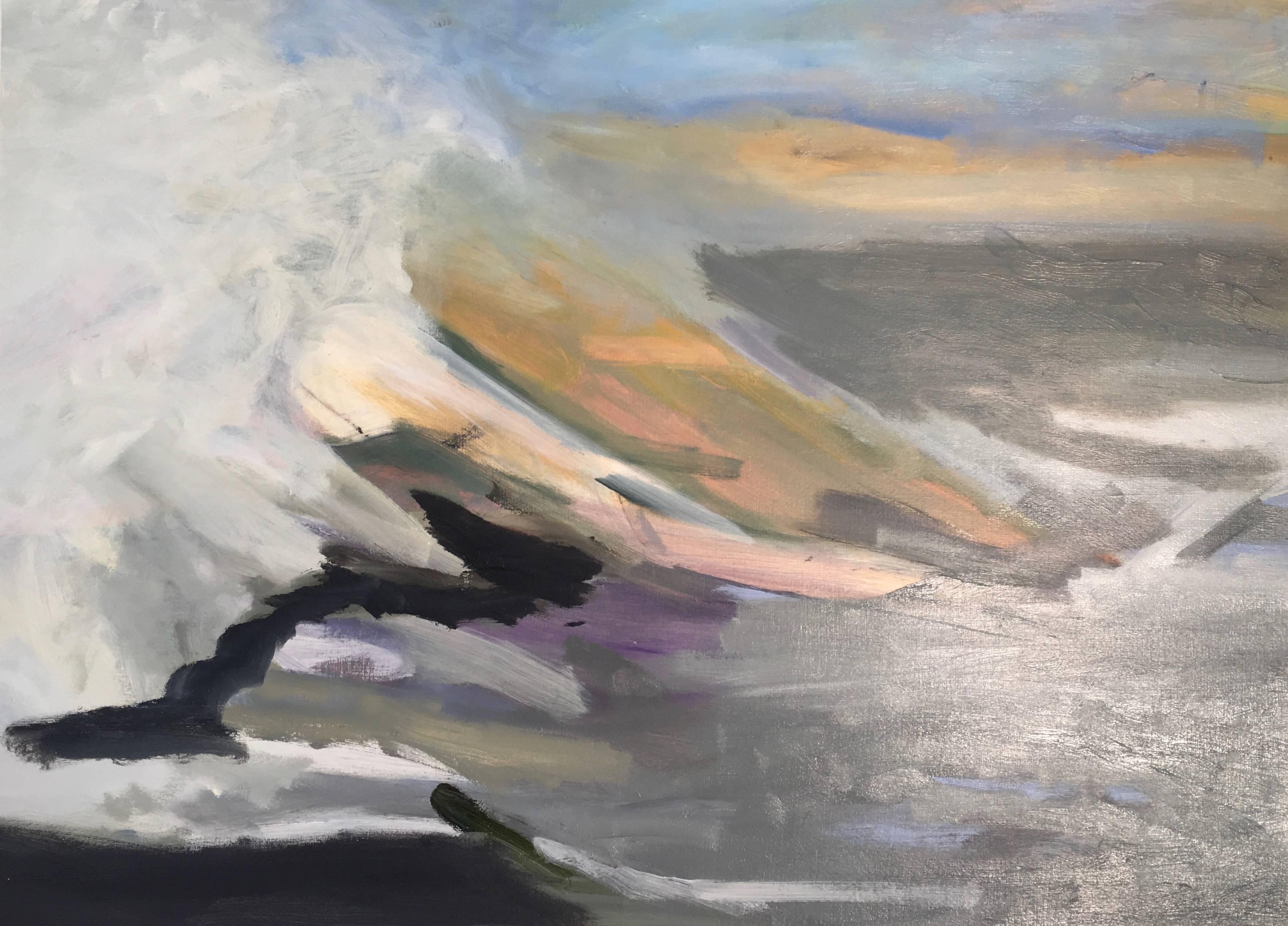 Thomas Joseph - Angel Island, landscape oil painting on paper For Sale ...