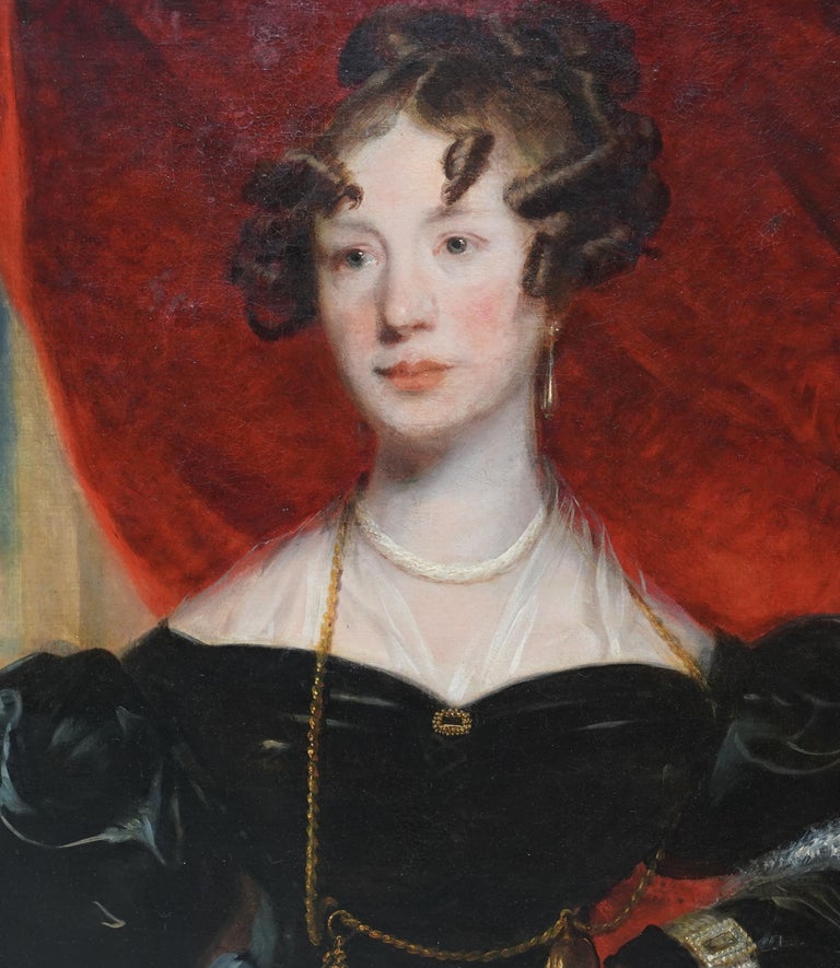 Portrait of Hannah White - British Old Master art female portrait oil ...