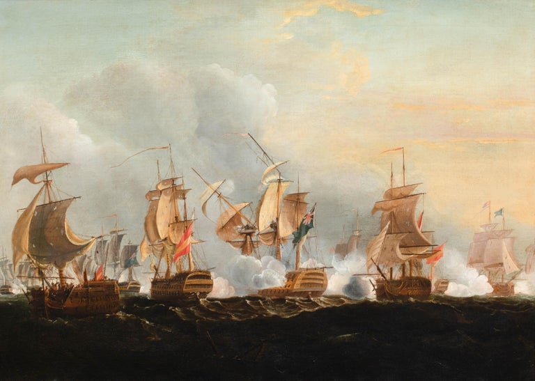 The Last Action Of Santisima Trinidad At The Battle Of Trafalgar, 1805 ...