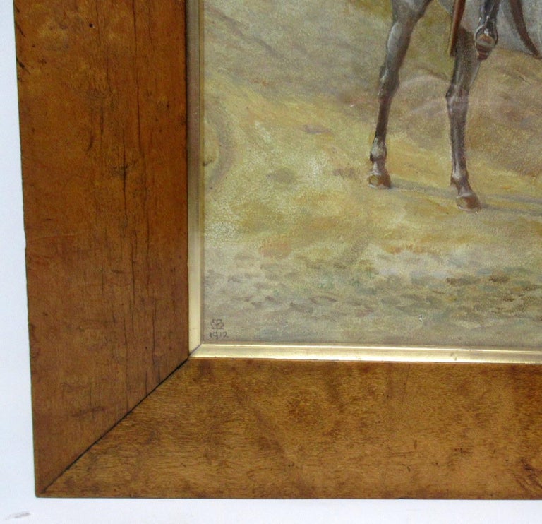 Thomas Mackay Oil Painting Bird’s-Eye Maple Frame 1912 British Soldier ...