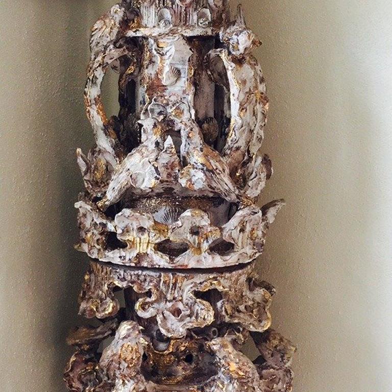 Thomas McCanna - "Totem Fantasy with Birds" Fountain For Sale at 1stDibs