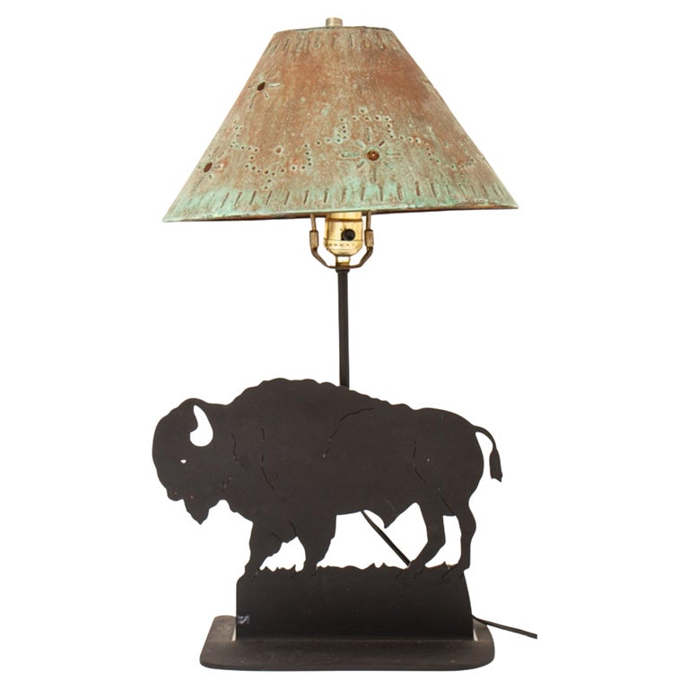 Thomas Molesworth Style Buffalo Lamp For Sale at 1stDibs