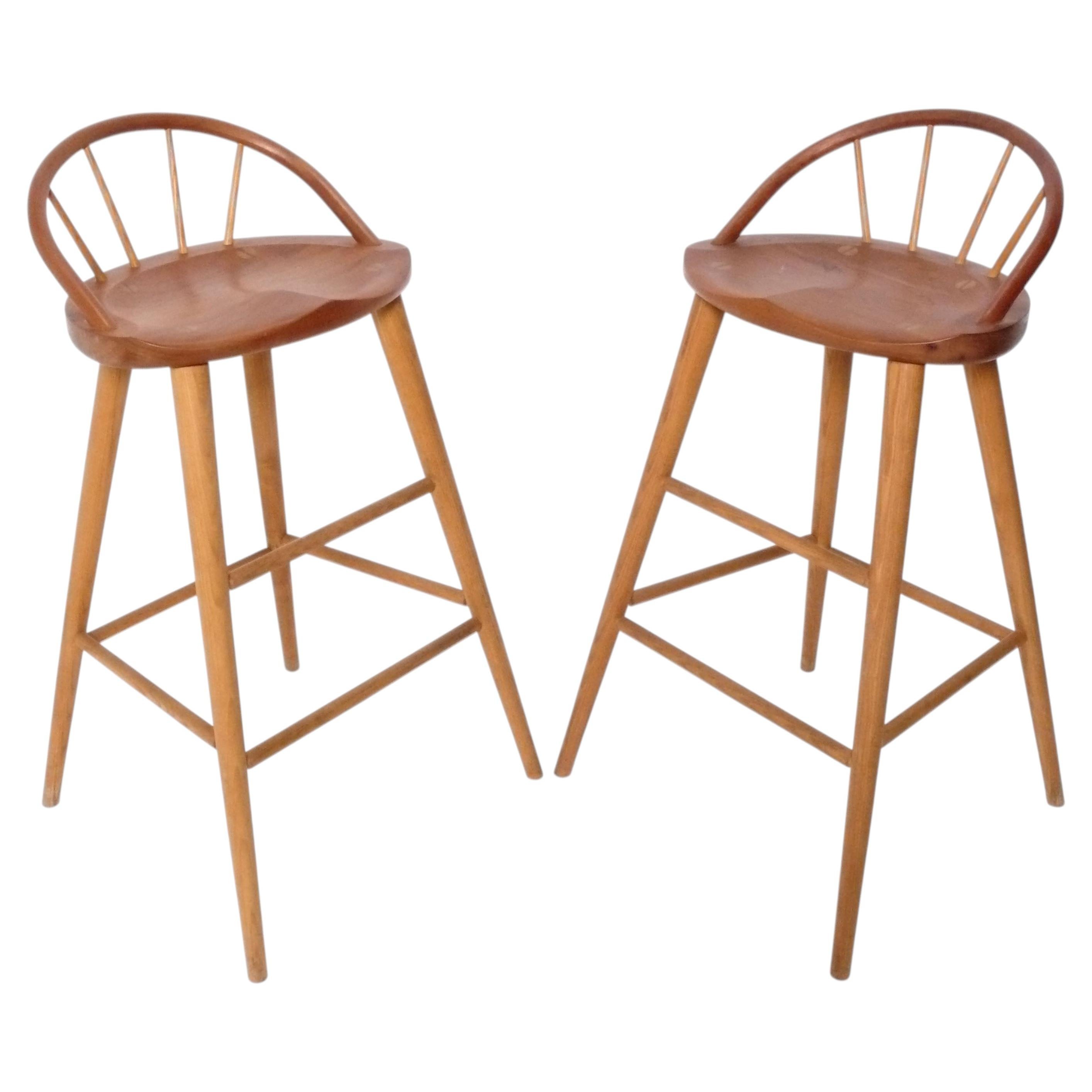 Thomas Moser Bowback Bar Stools Barstools Danish Modern Style Counter ...